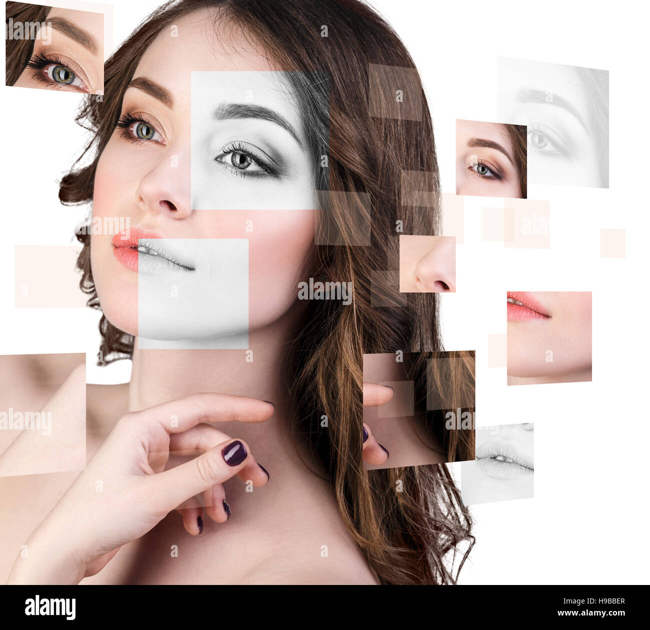 Face made by collage hi-res stock photography and images - Alamy