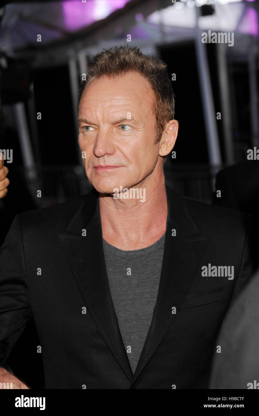 Singer Sting arrives at the 2016 American Music Awards at Microsoft ...