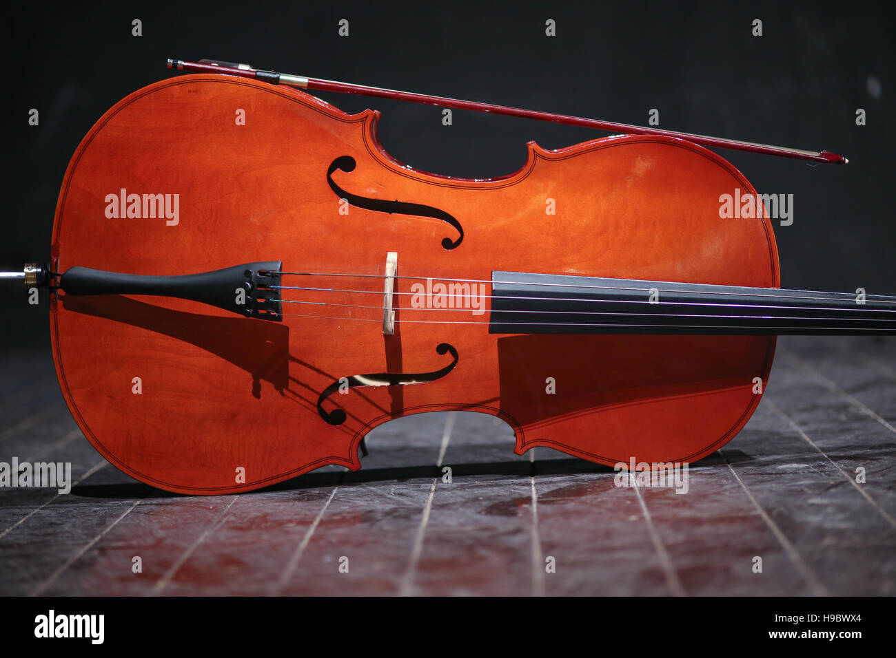 Orchestra Cello Closeup Stock Photo - Alamy