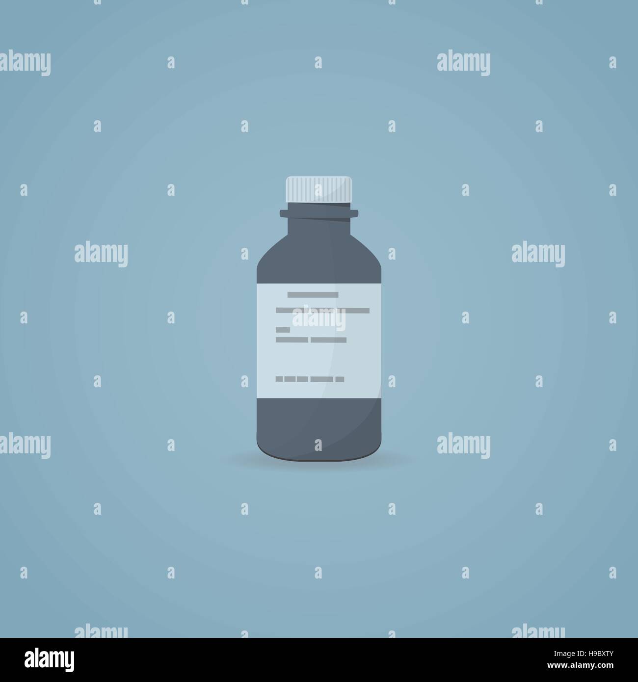 Flat illustration of medicine syrup bottle with prescription Stock ...