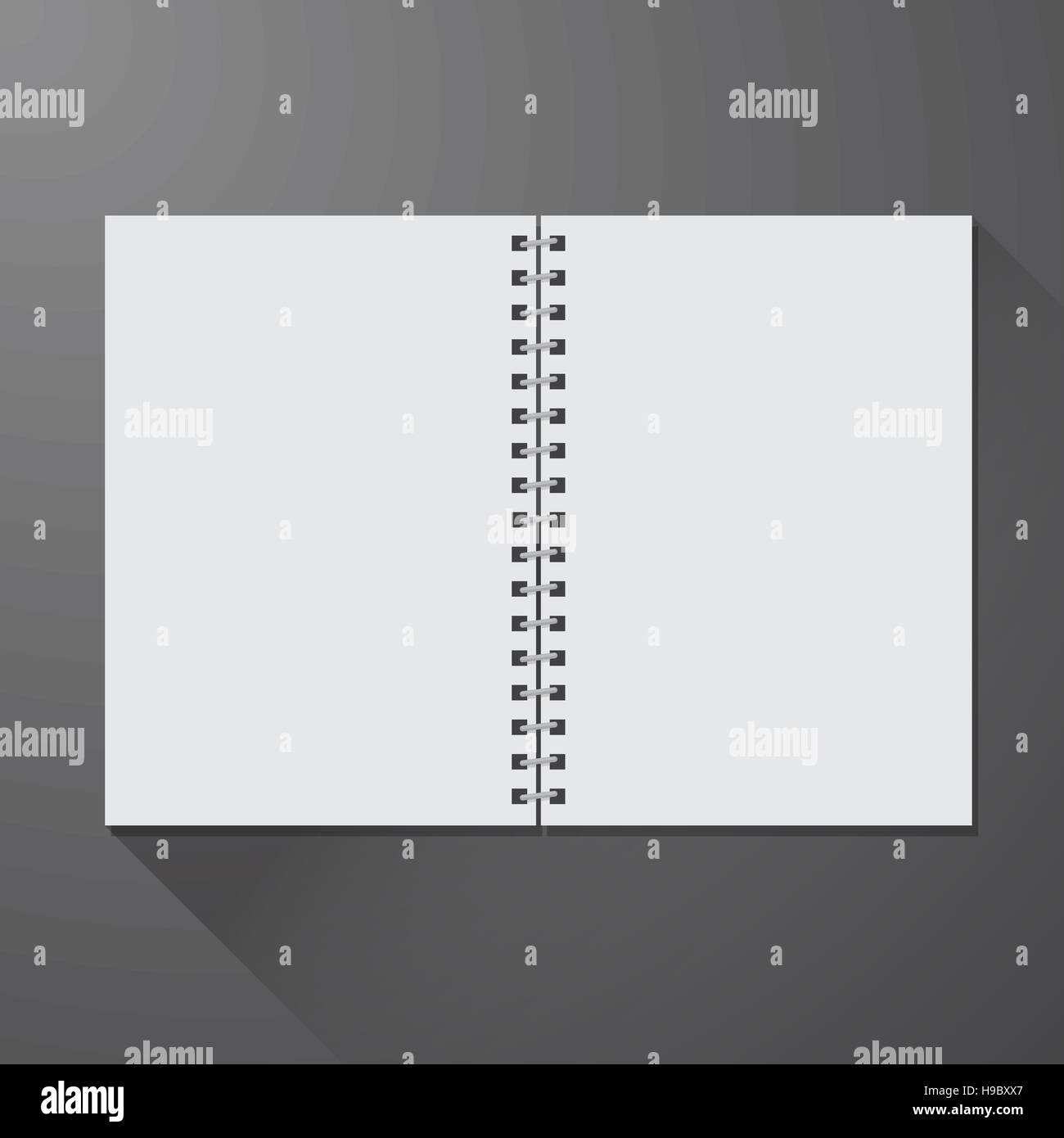 Notebook white background blank Stock Vector Images - Alamy