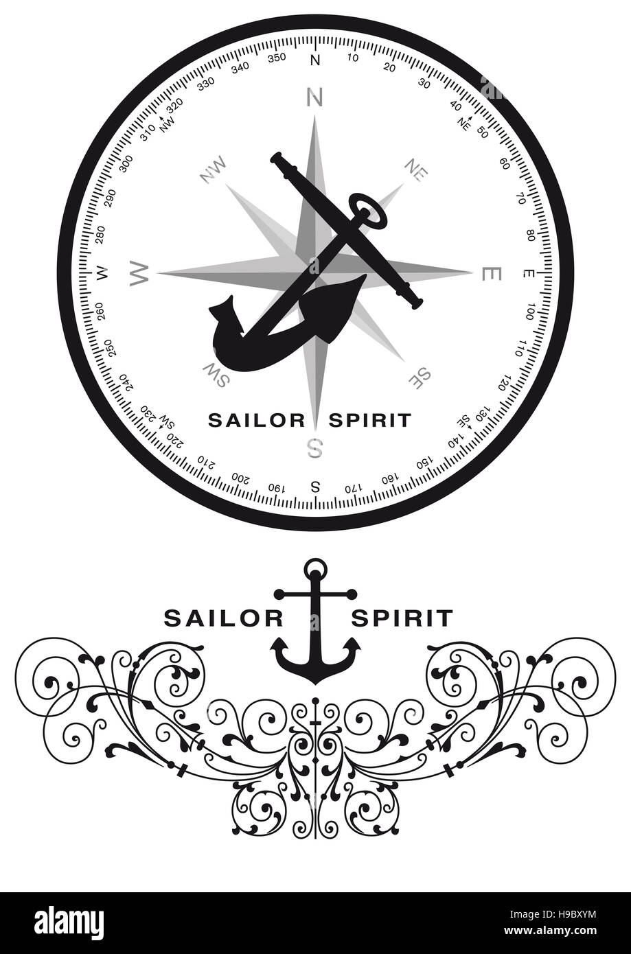 Sailor compass hi-res stock photography and images - Alamy