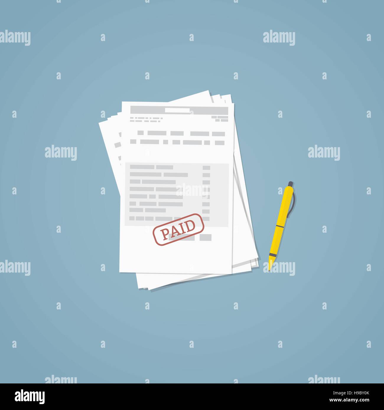 Tax bill check business Stock Vector Images - Alamy