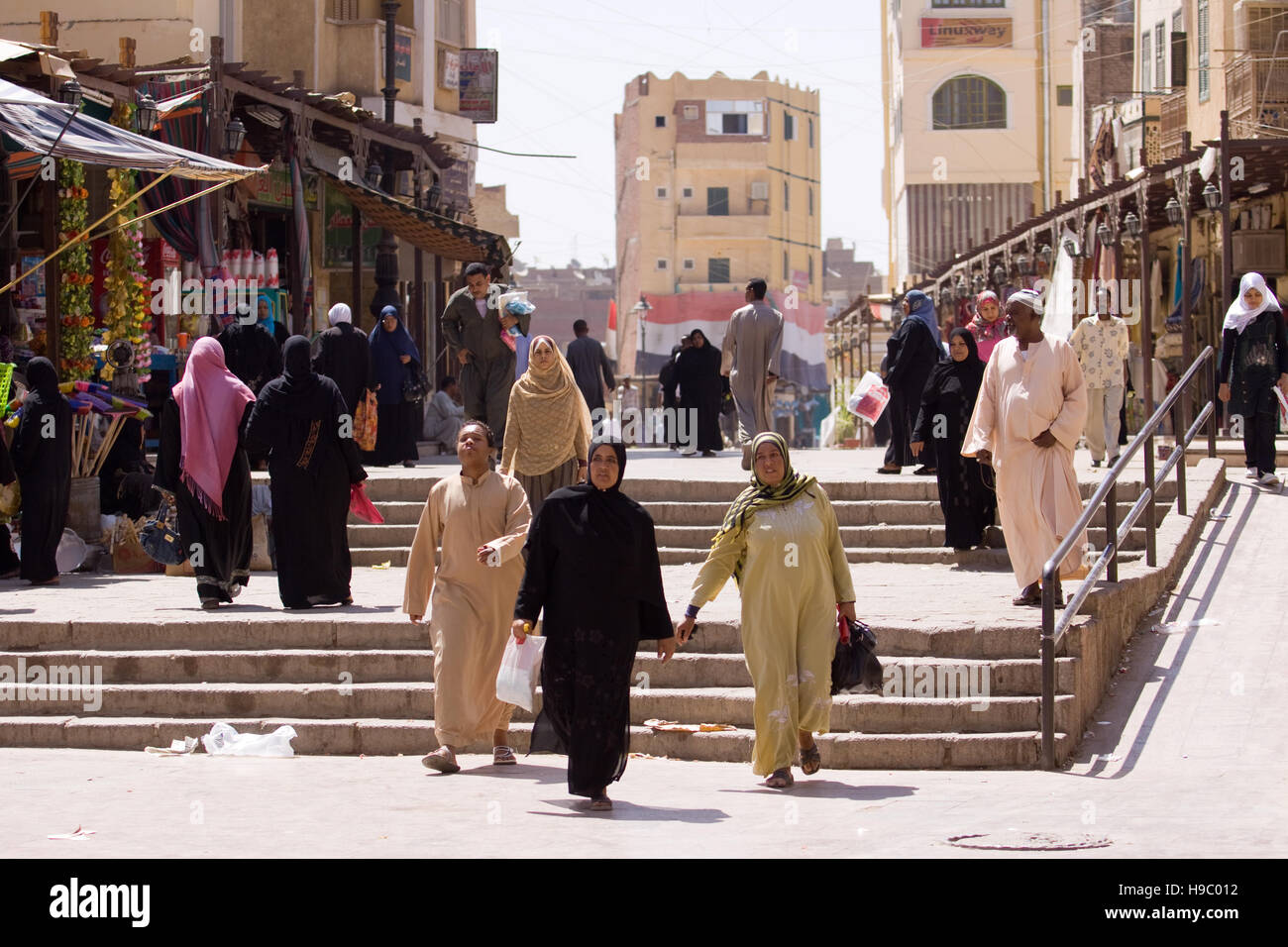 people in aswan egypt during everyday life Stock Photo - Alamy