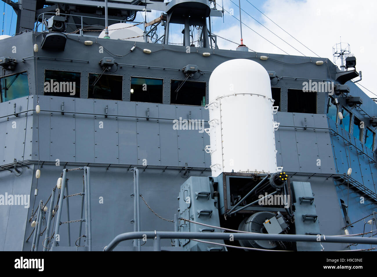 Main bridge commander on the warship Stock Photo - Alamy
