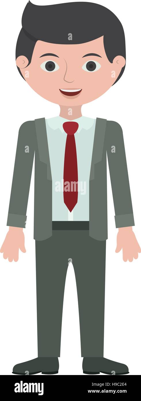 man young with formal suit, vector illustration Stock Vector Image ...
