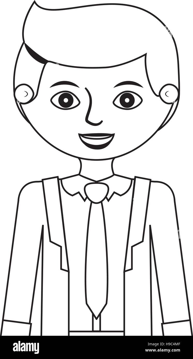 half body man silhouette with formal suit Stock Vector Image & Art - Alamy