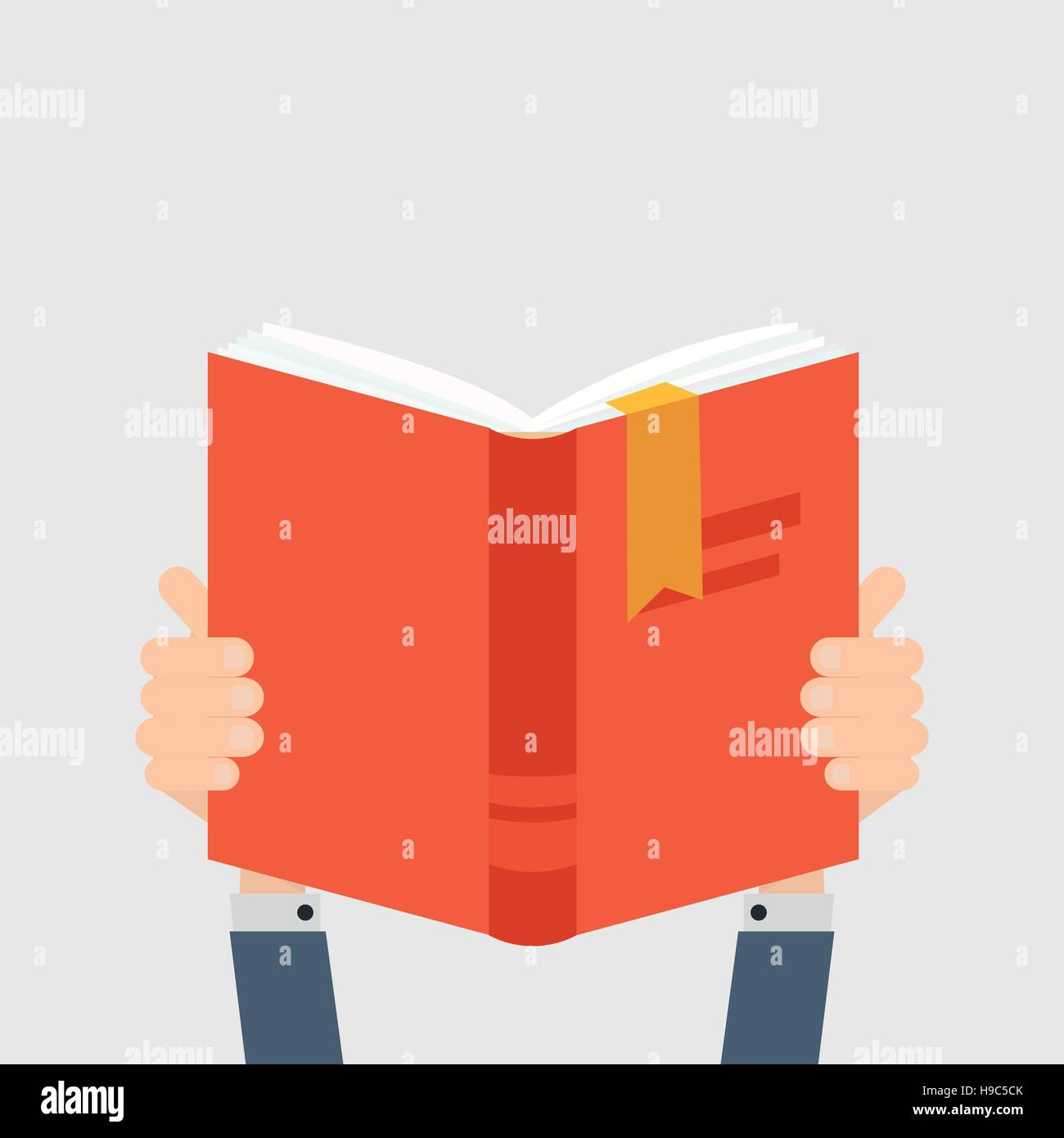 Hands with book Stock Vector Image & Art - Alamy