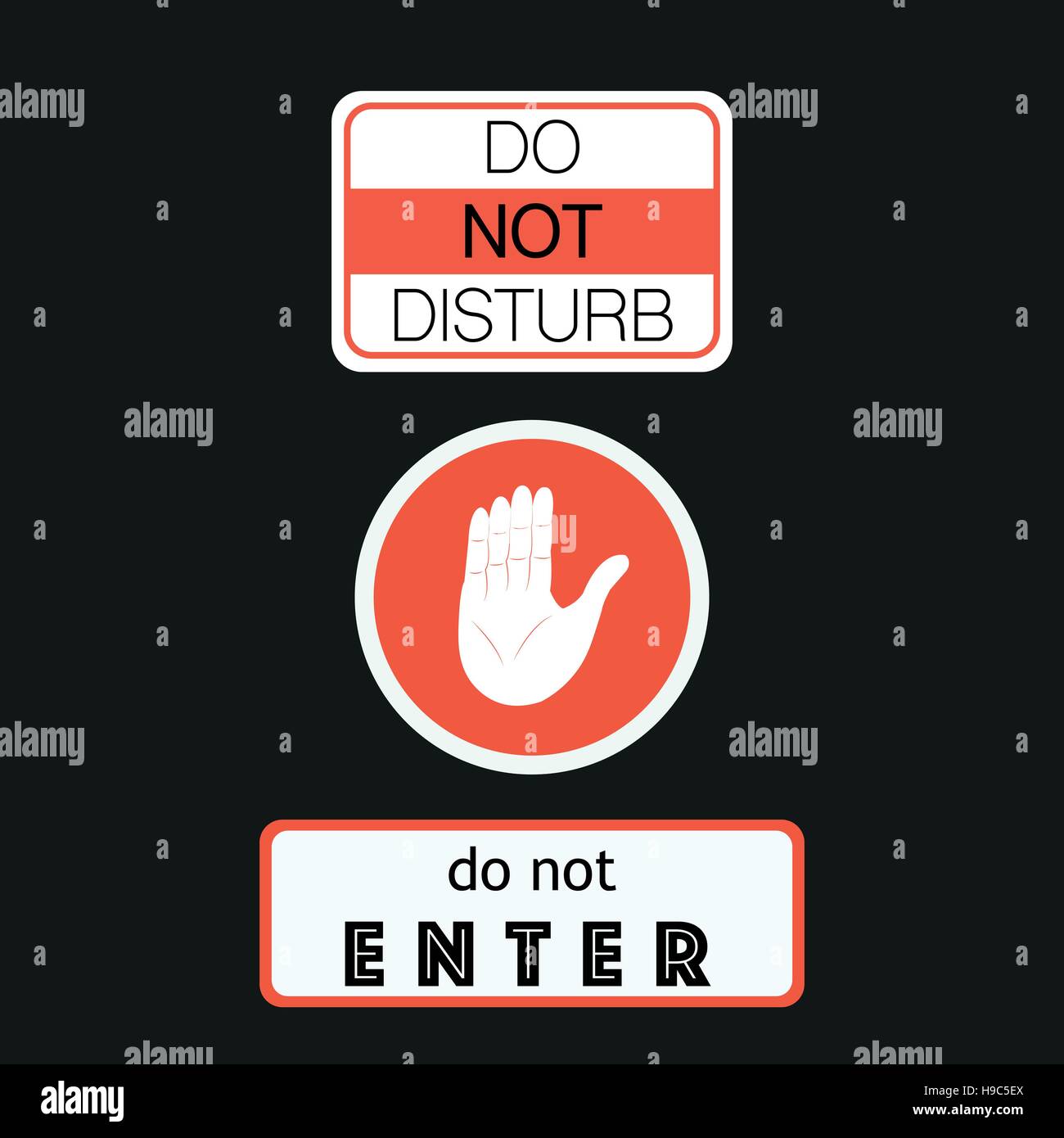 Do Not Disturb Sign Stock Vector Image & Art - Alamy