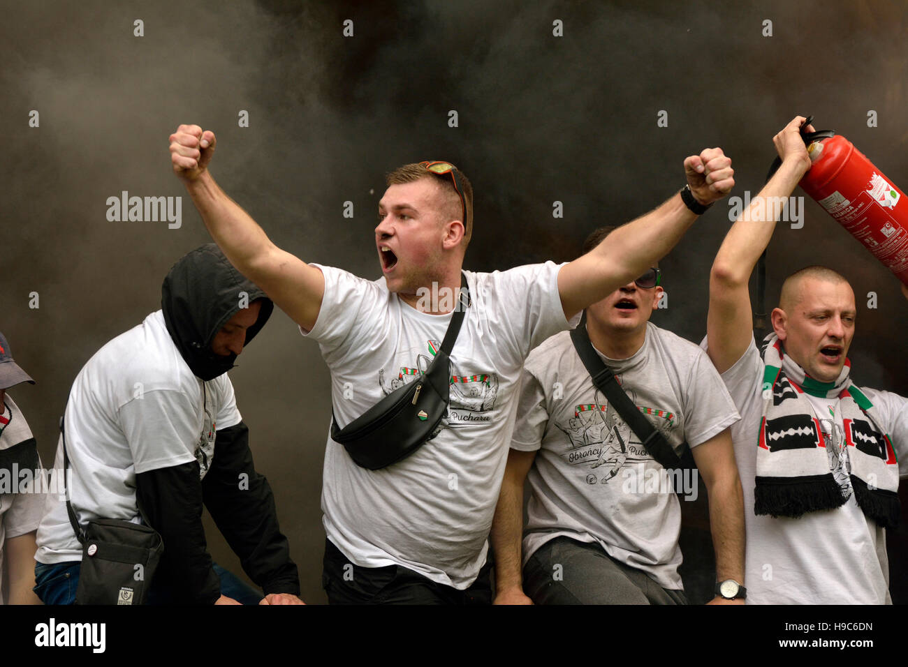 Legia Warsaw fans at PGE Narodowy stadium in Warsaw Stock Photo - Alamy