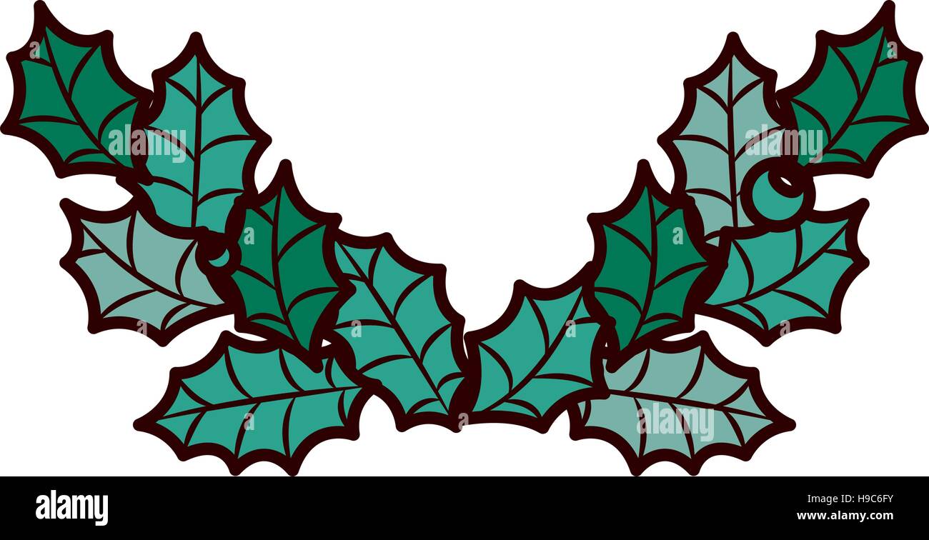 ornament frame with leaves Christmas Stock Vector Image & Art - Alamy