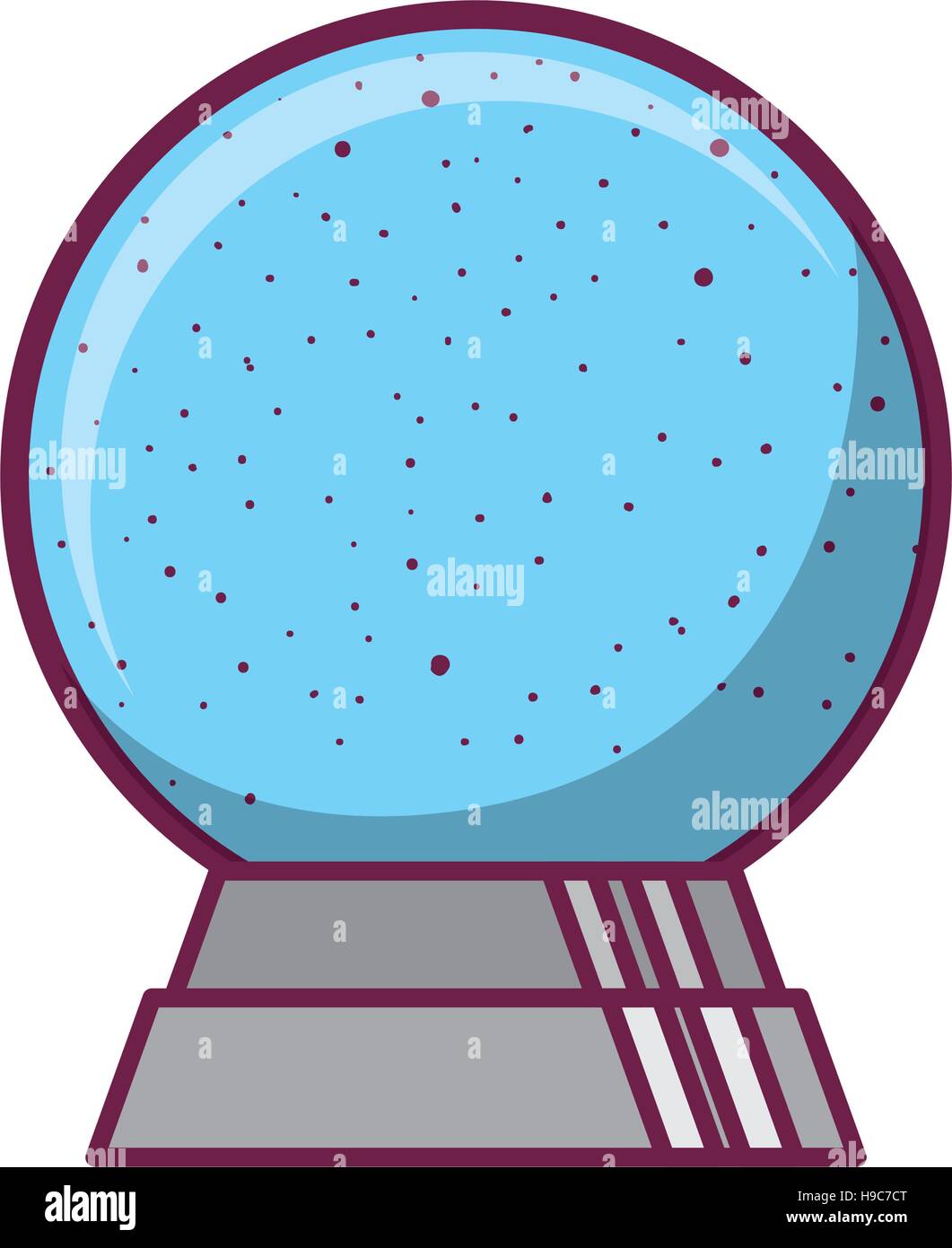 Snowfall in christmas glass ball Stock Vector Images - Alamy
