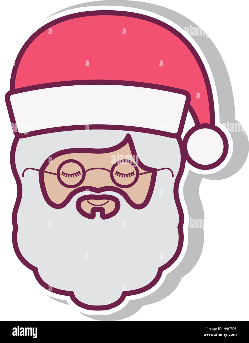 Senior face shadow Stock Vector Images - Alamy