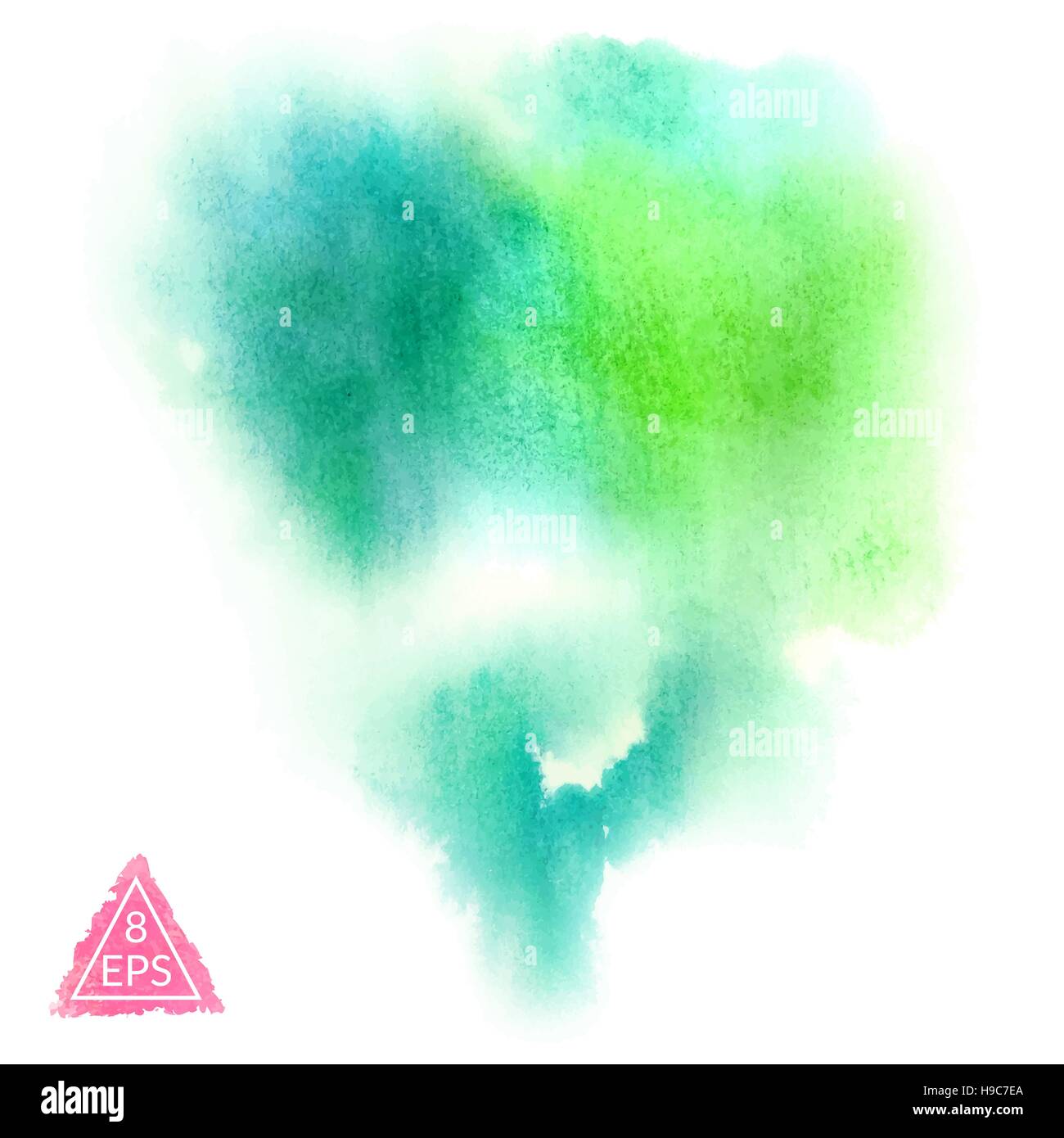 Vector watercolor blot. Hand drawn blot on white background for your ...