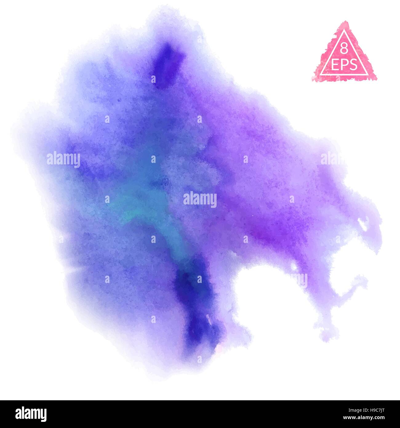 Vector watercolor blot. Hand drawn blot on white background for your ...