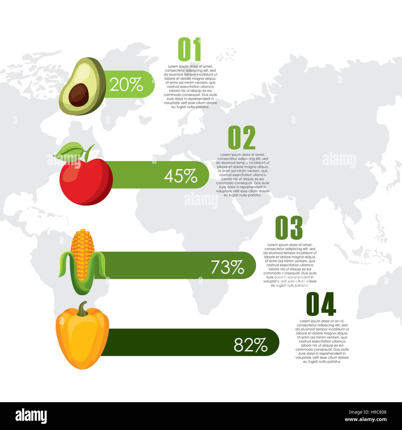 infographic presentation of healthy food for dieting with vegetables ...