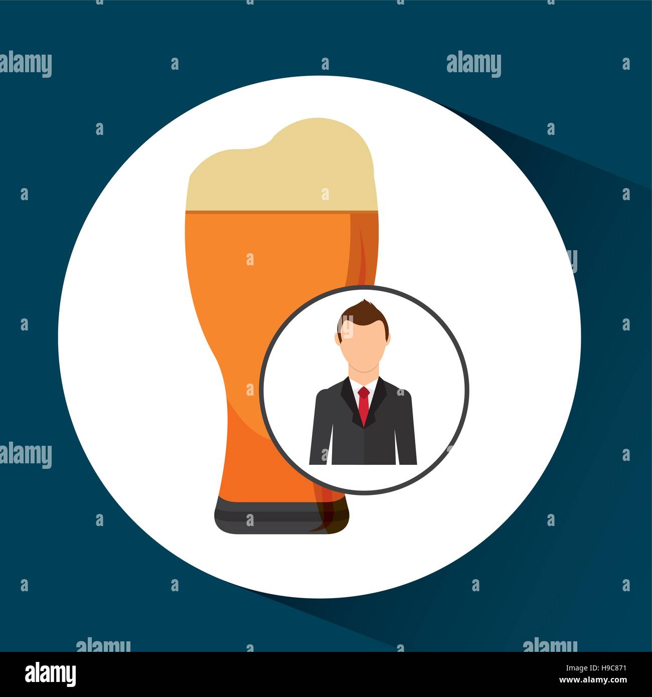Cartoon dad father day beer hi-res stock photography and images - Alamy