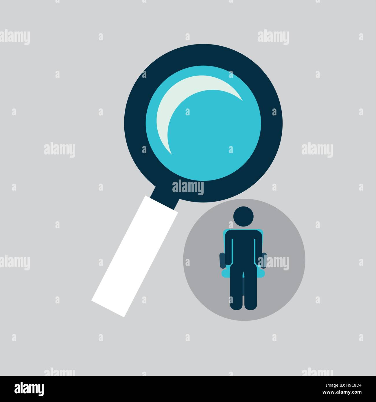 silhouette sitting business searching icon vector illustration eps 10 ...