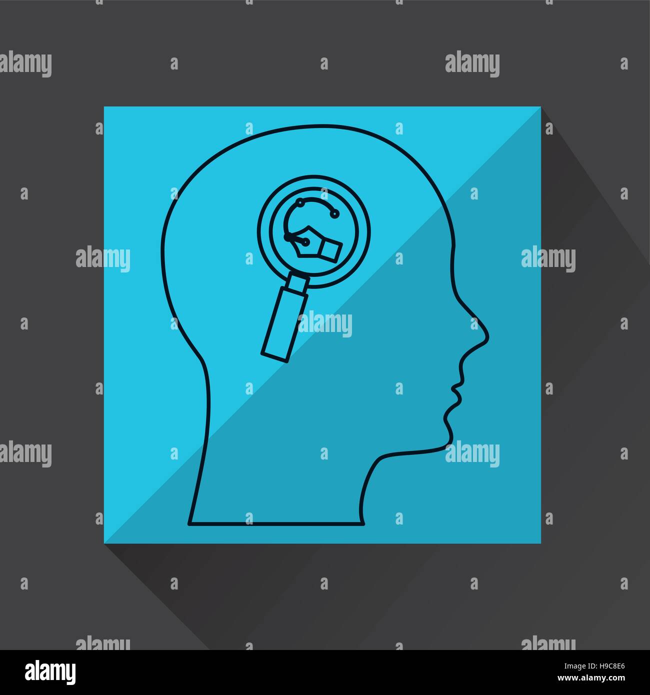 silhouette profile business strategy concept vector illustration eps 10 ...