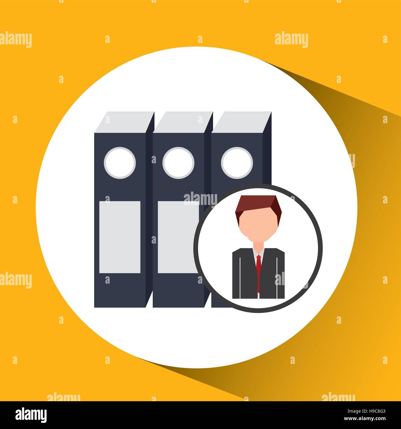 businessman character folder file concept vector illustration eps 10 ...