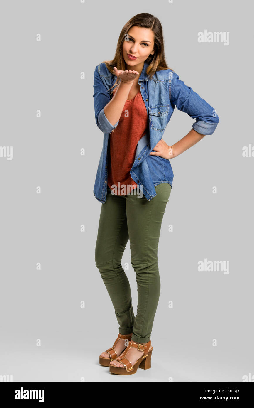 Woman kiss full body hi-res stock photography and images - Alamy