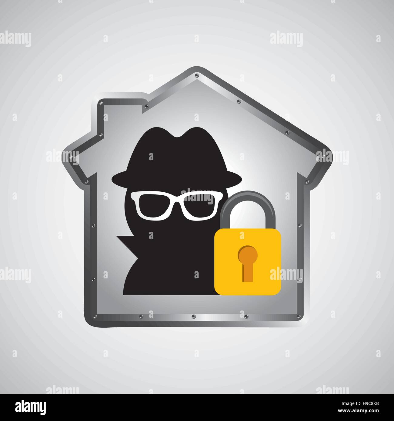 computer data protection thief lock icon vector illustration eps 10 ...