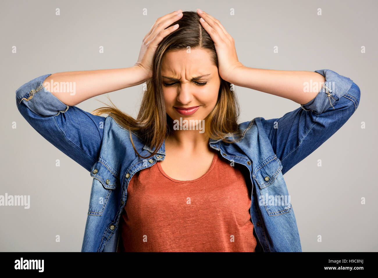 Worried beautiful hi-res stock photography and images - Alamy