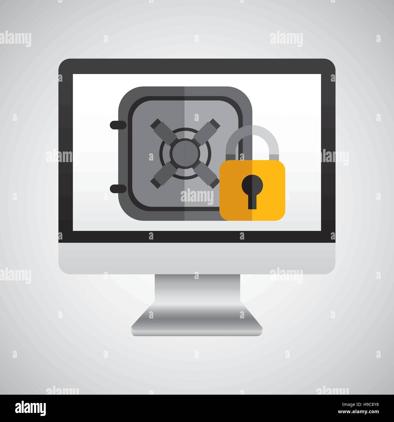 online protection digital safe money vector illustration eps 10 Stock ...