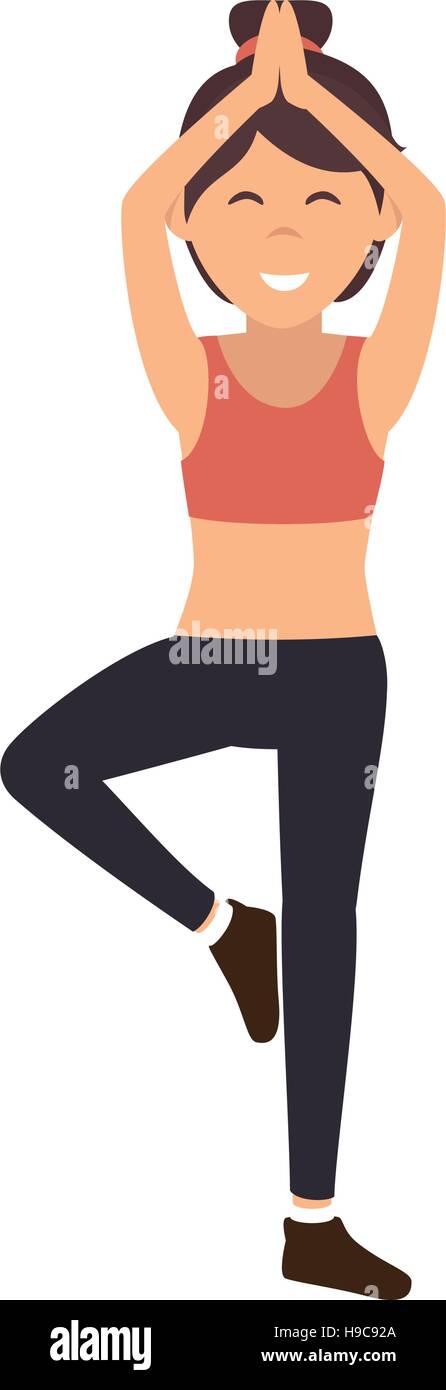 woman exercising in gym vector illustration design Stock Vector Image ...