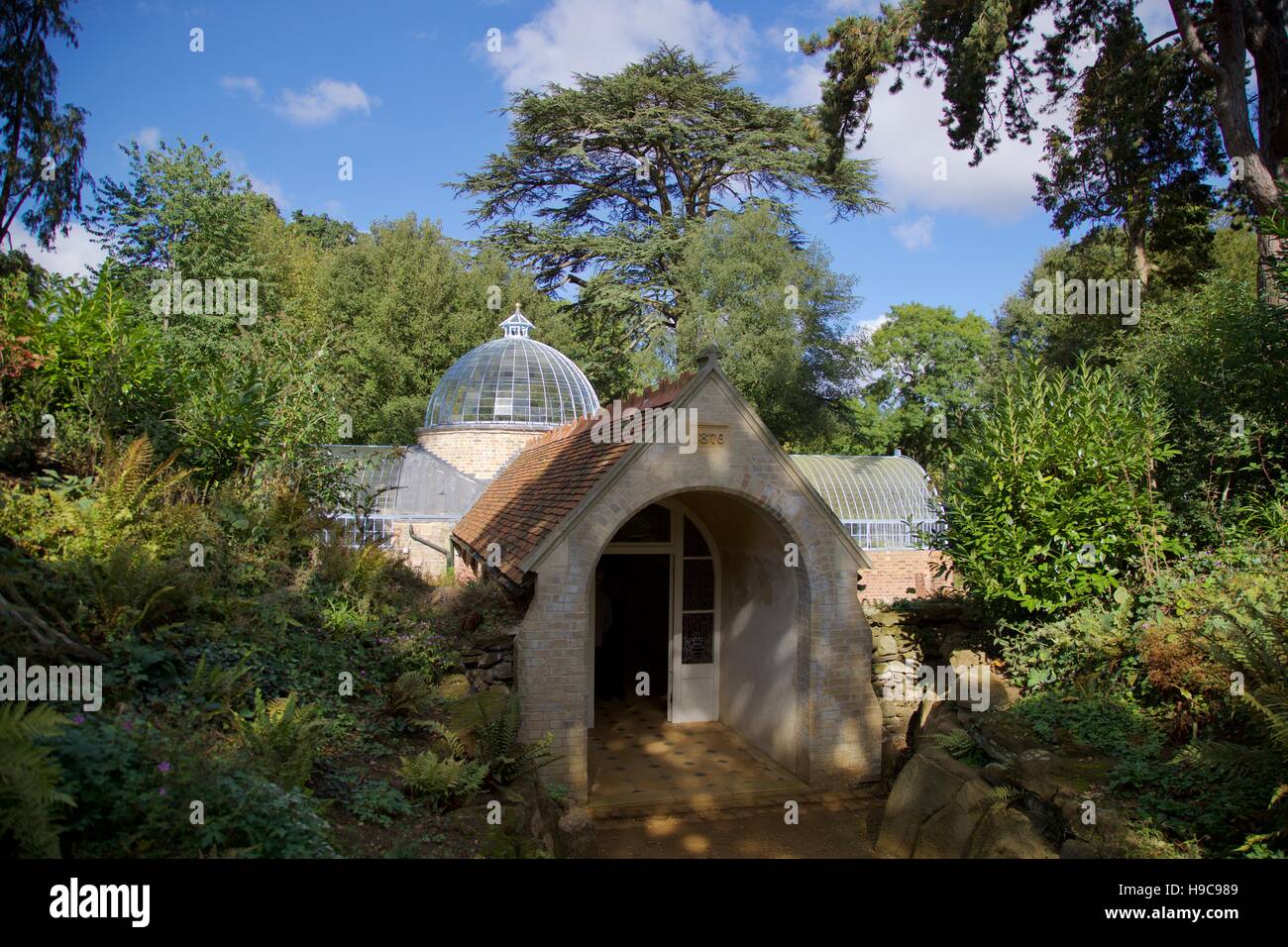 The Swiss Garden glass house at Shuttleworth Stock Photo - Alamy
