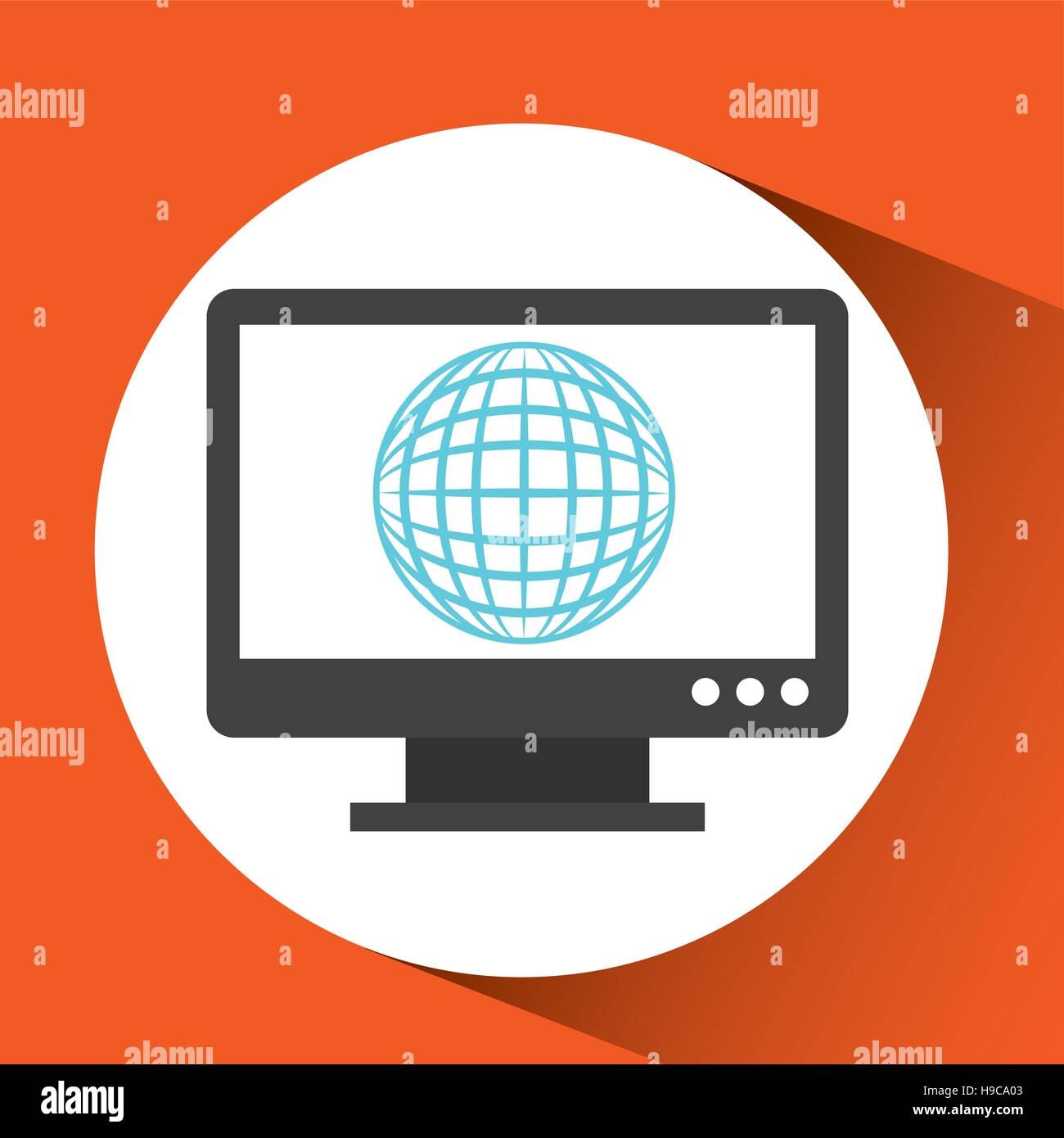 web development computer gear global vector illustration eps 10 Stock ...