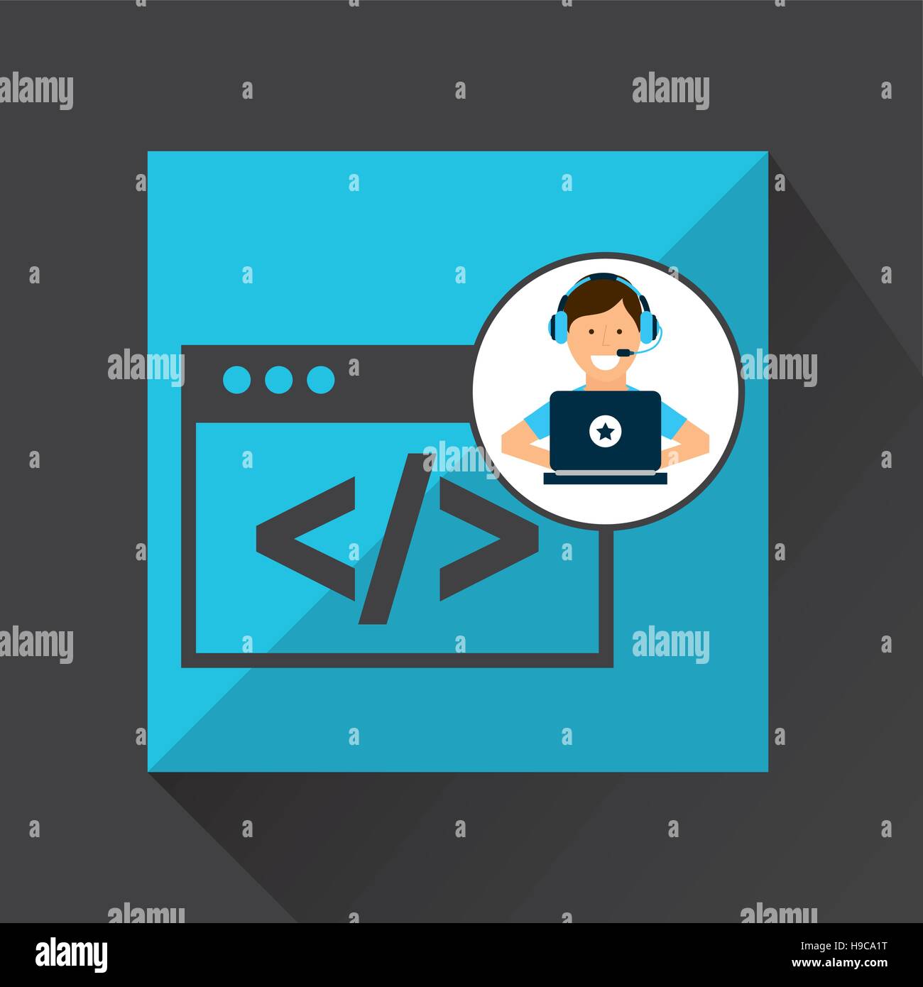 Typing code vector vectors hi-res stock photography and images - Alamy