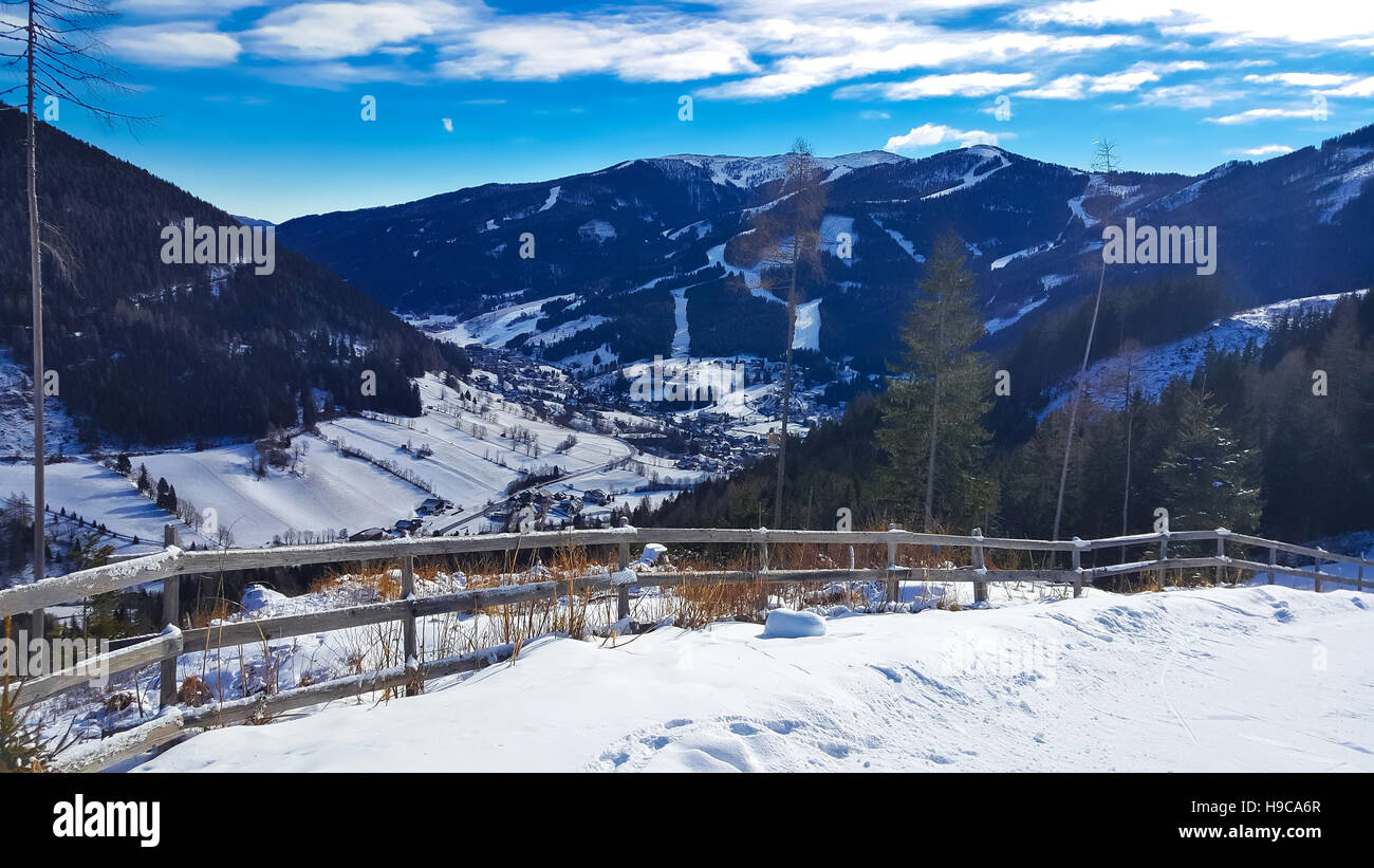 Austrian alps scenery in Carinthia, panoramic view Stock Photo - Alamy