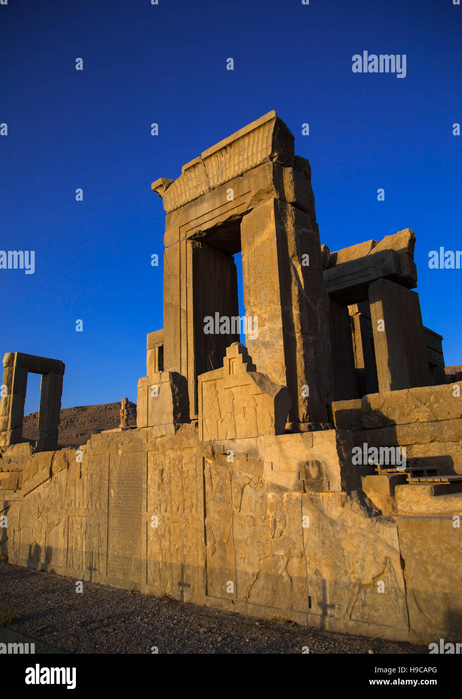 The tachara palace of darius the great in persepolis, Fars province ...