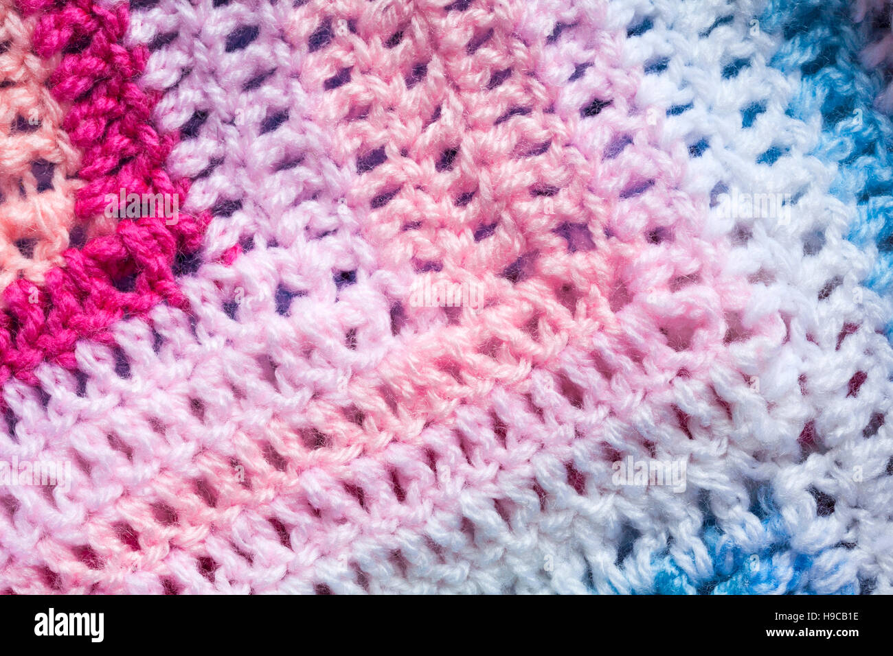 detail of colourful crocheted blanket - crochet blanket detail close up ...