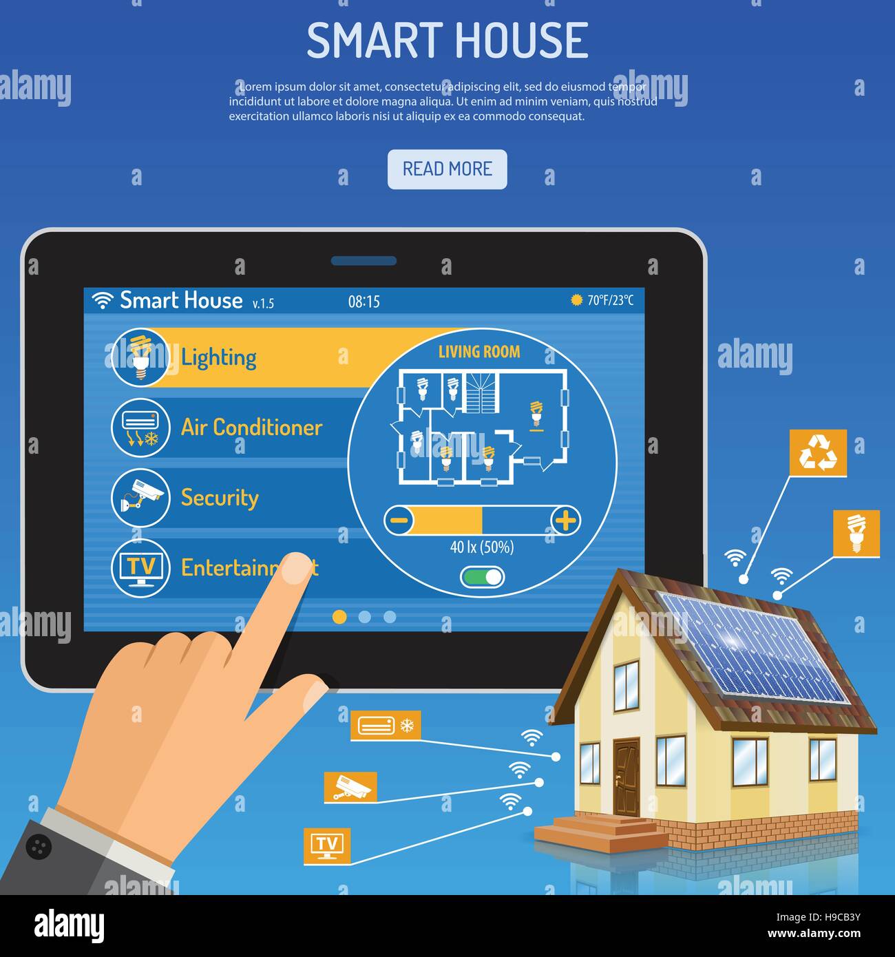 Smart House and internet things Stock Vector Image & Art - Alamy