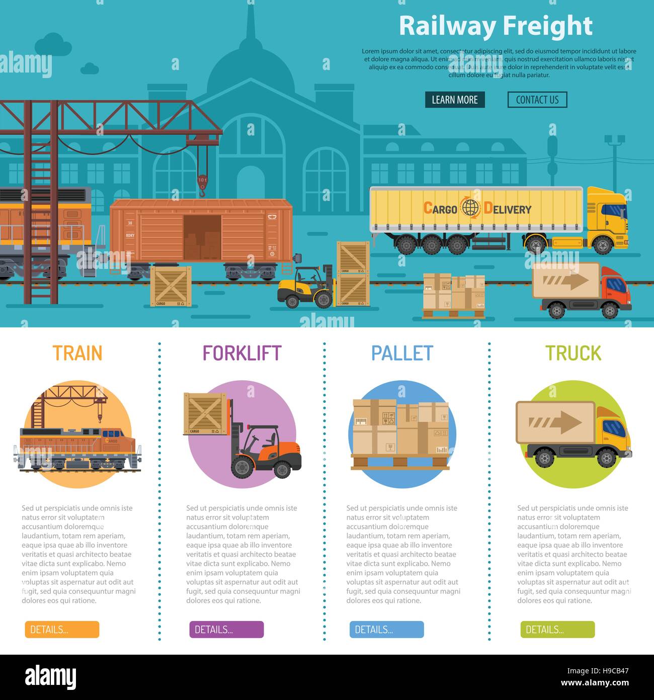Railway Freight infographics Stock Vector Image & Art - Alamy