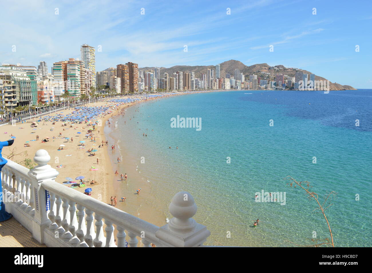 Views of Benidorm Levante Beach Stock Photo - Alamy