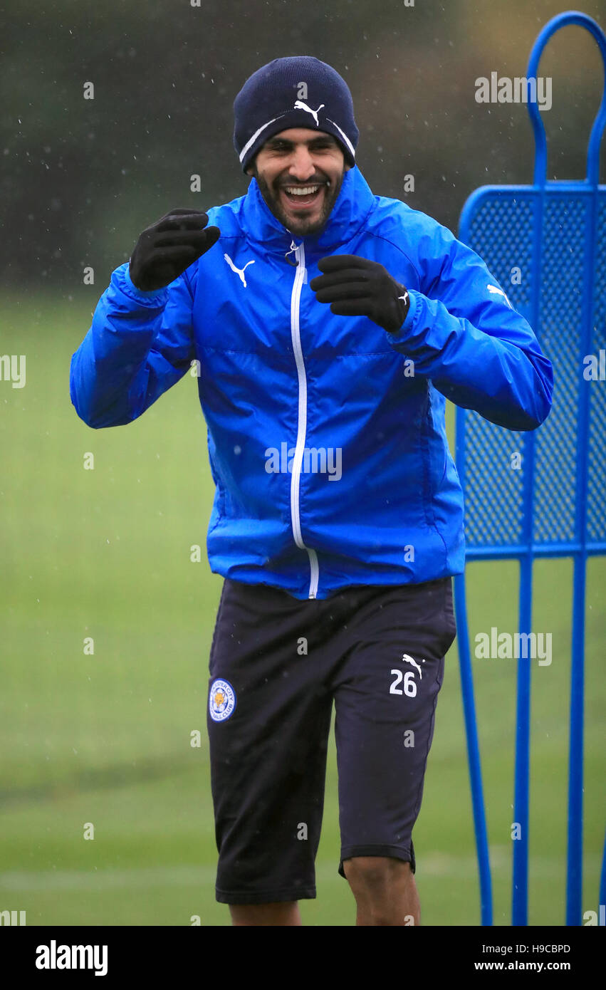 Leicester City's Riyad Mahrez during a training session at Belvoir ...