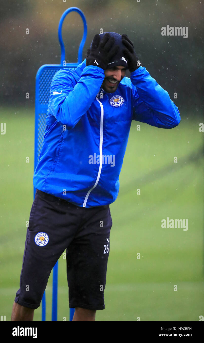 Leicester City's Riyad Mahrez during a training session at Belvoir ...