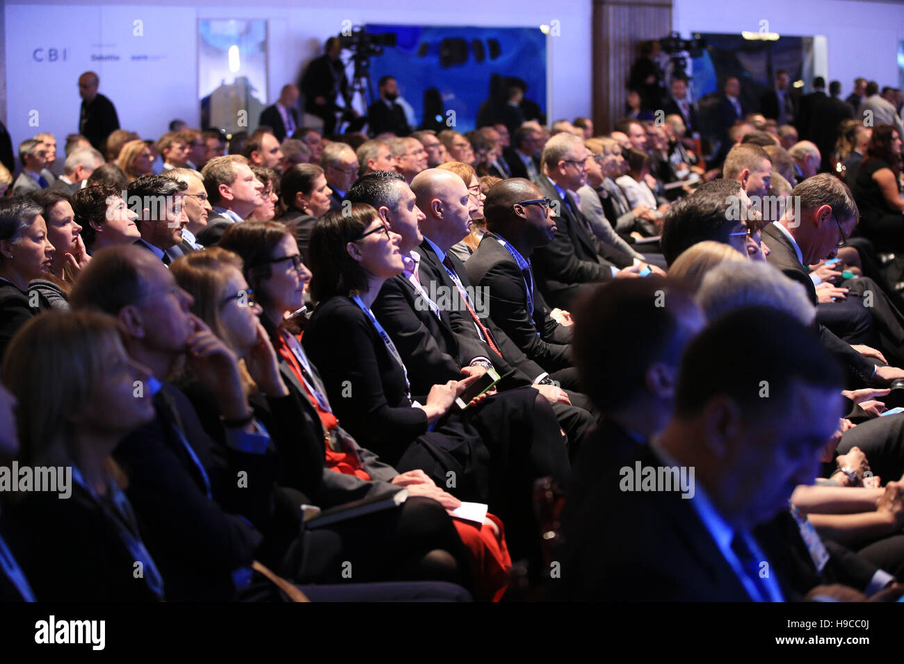 Delegates attend the Confederation of British Industry (CBI) annual ...
