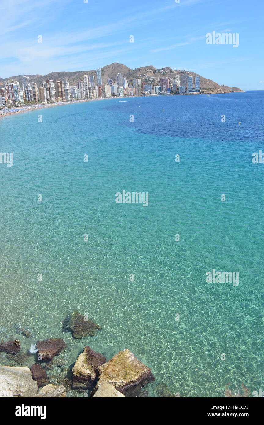 Views of Benidorm Levante Beach Stock Photo - Alamy