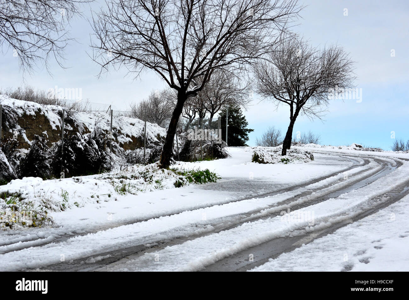 wheel sprints in the snow Stock Photo - Alamy