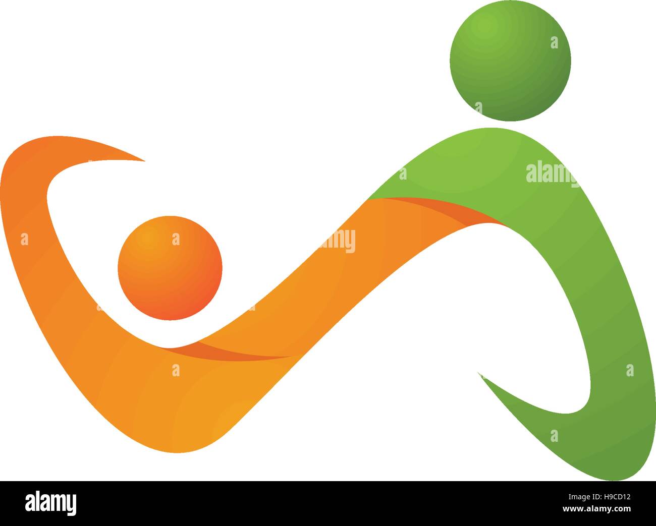 Fun people Healthy Life icon Logo template Stock Vector Image & Art - Alamy