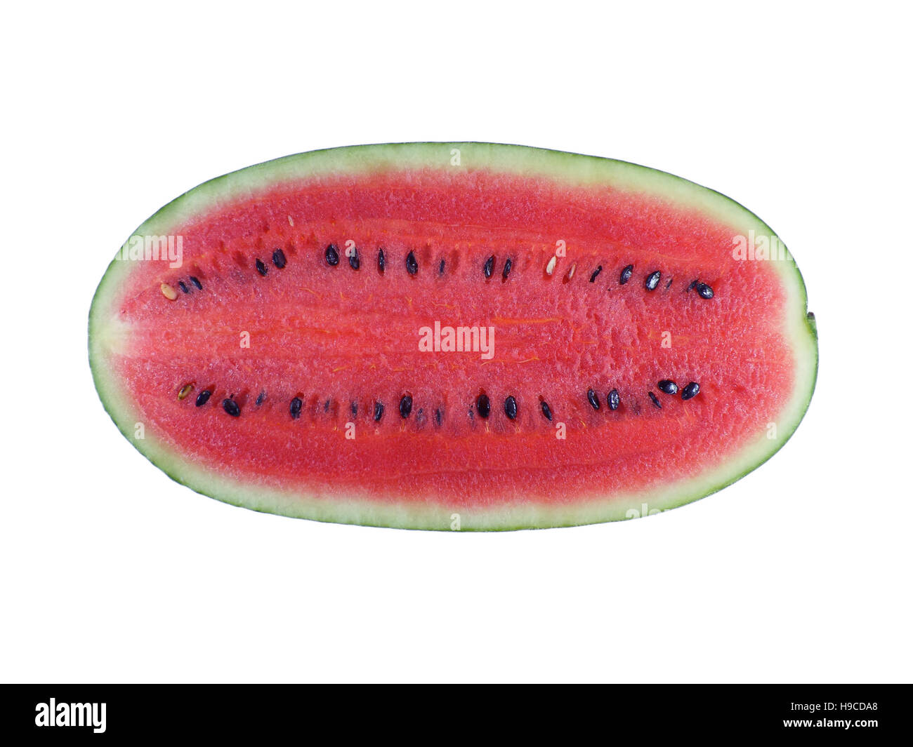 Half cut of ripe red watermelon isolated on white background Stock ...