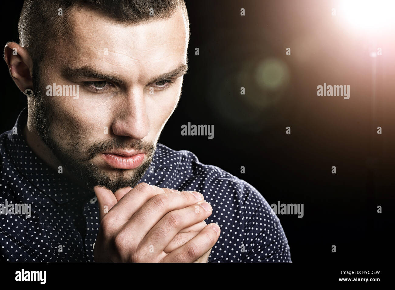 Thoughtful young beautiful european hi-res stock photography and images ...