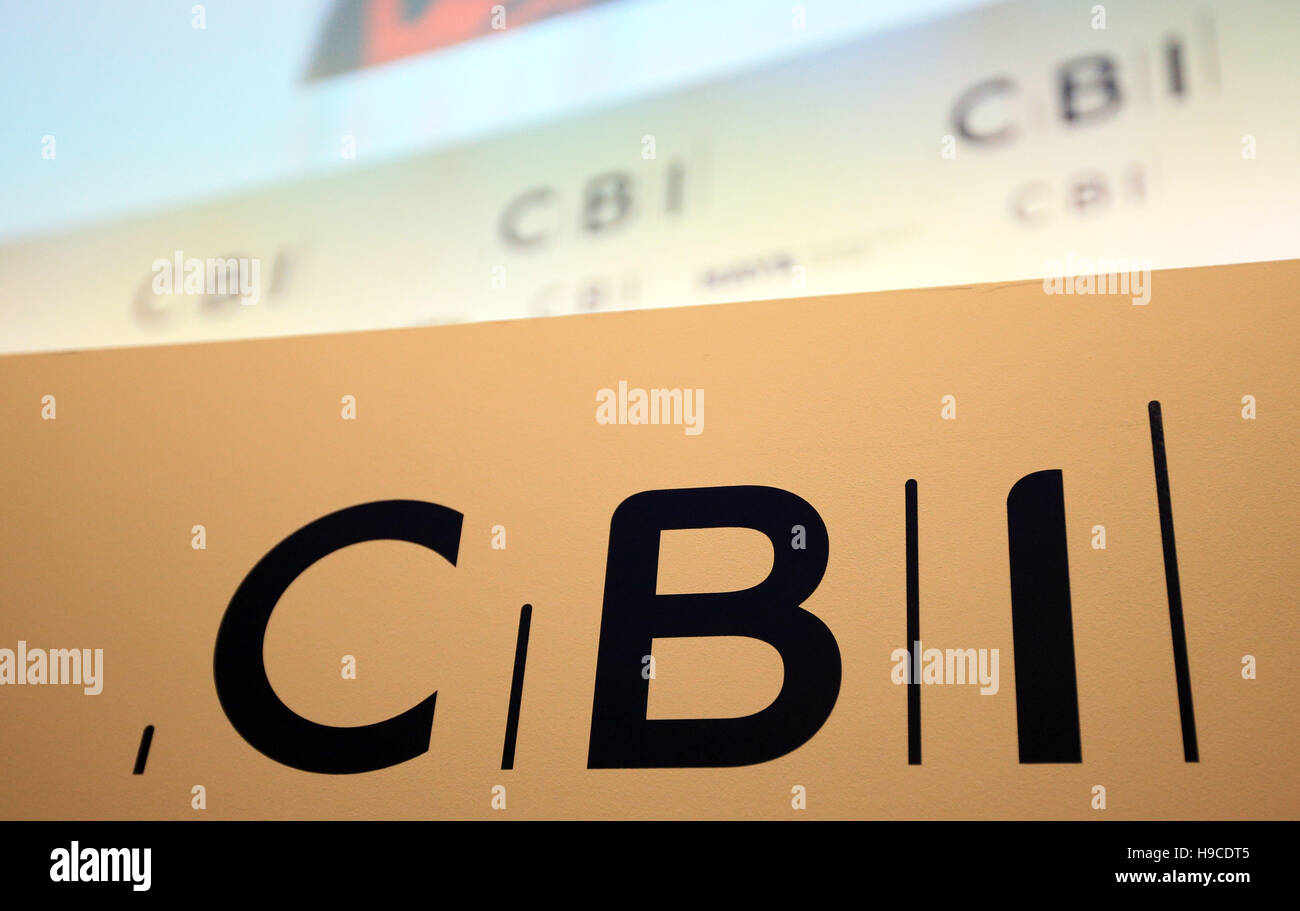 Branding on display at the Confederation of British Industry (CBI ...