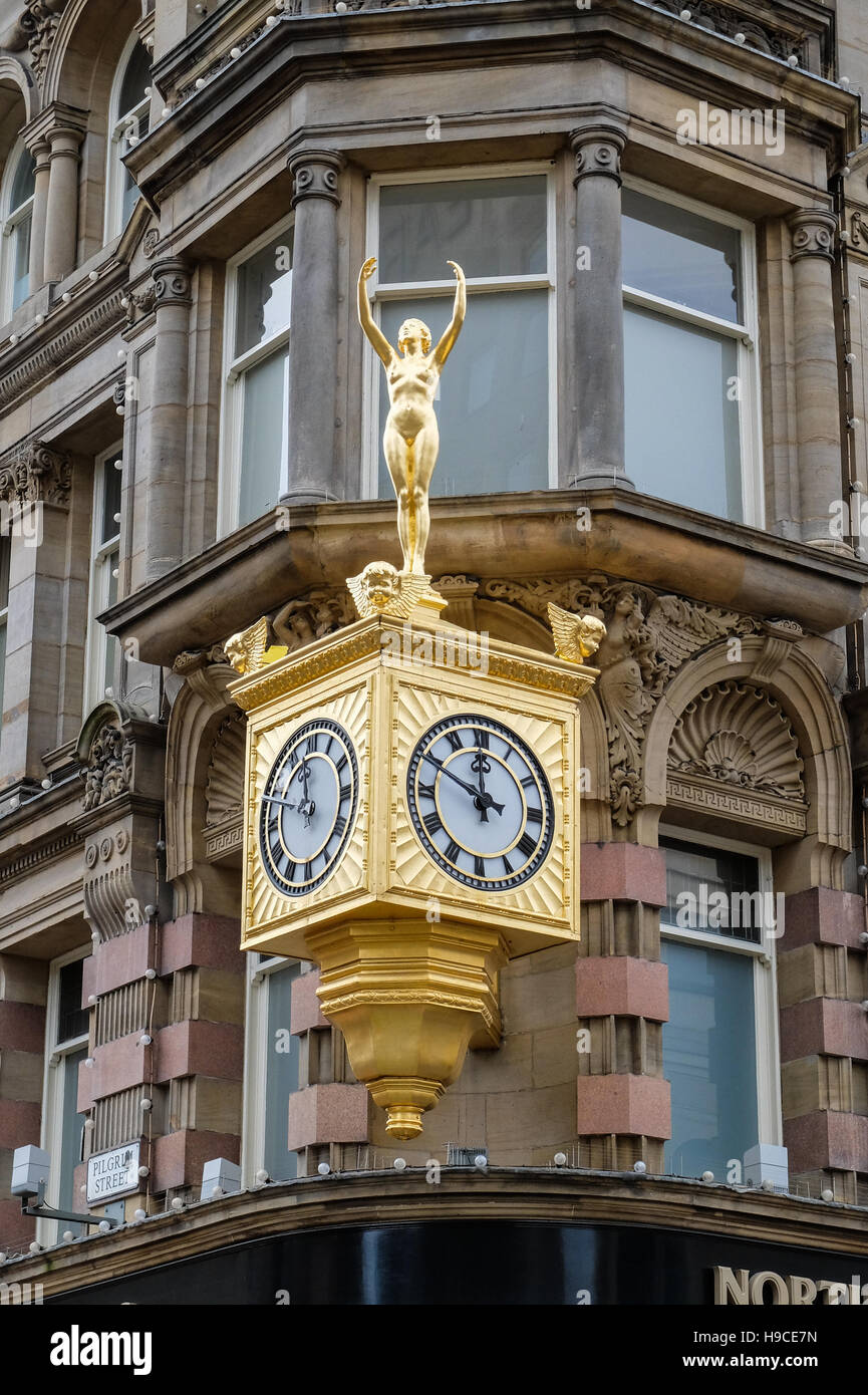 Newcastle goldsmiths clock hi-res stock photography and images - Alamy