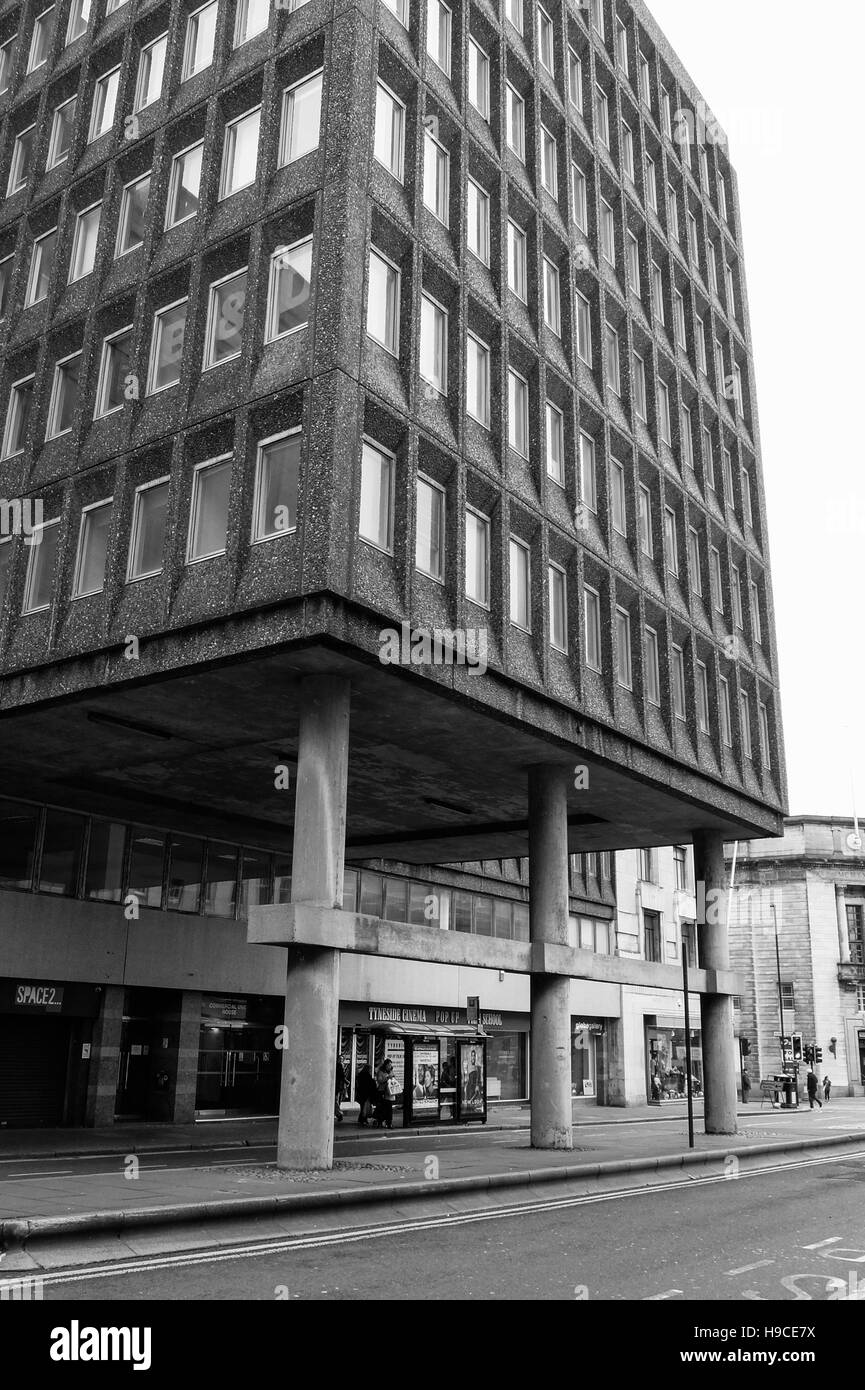 Brutalist Architecture in Newcastle City Centre, England, UK Stock ...