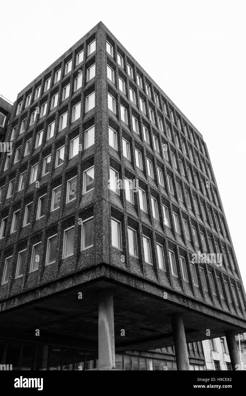 Brutalist Architecture in Newcastle City Centre, England, UK Stock ...